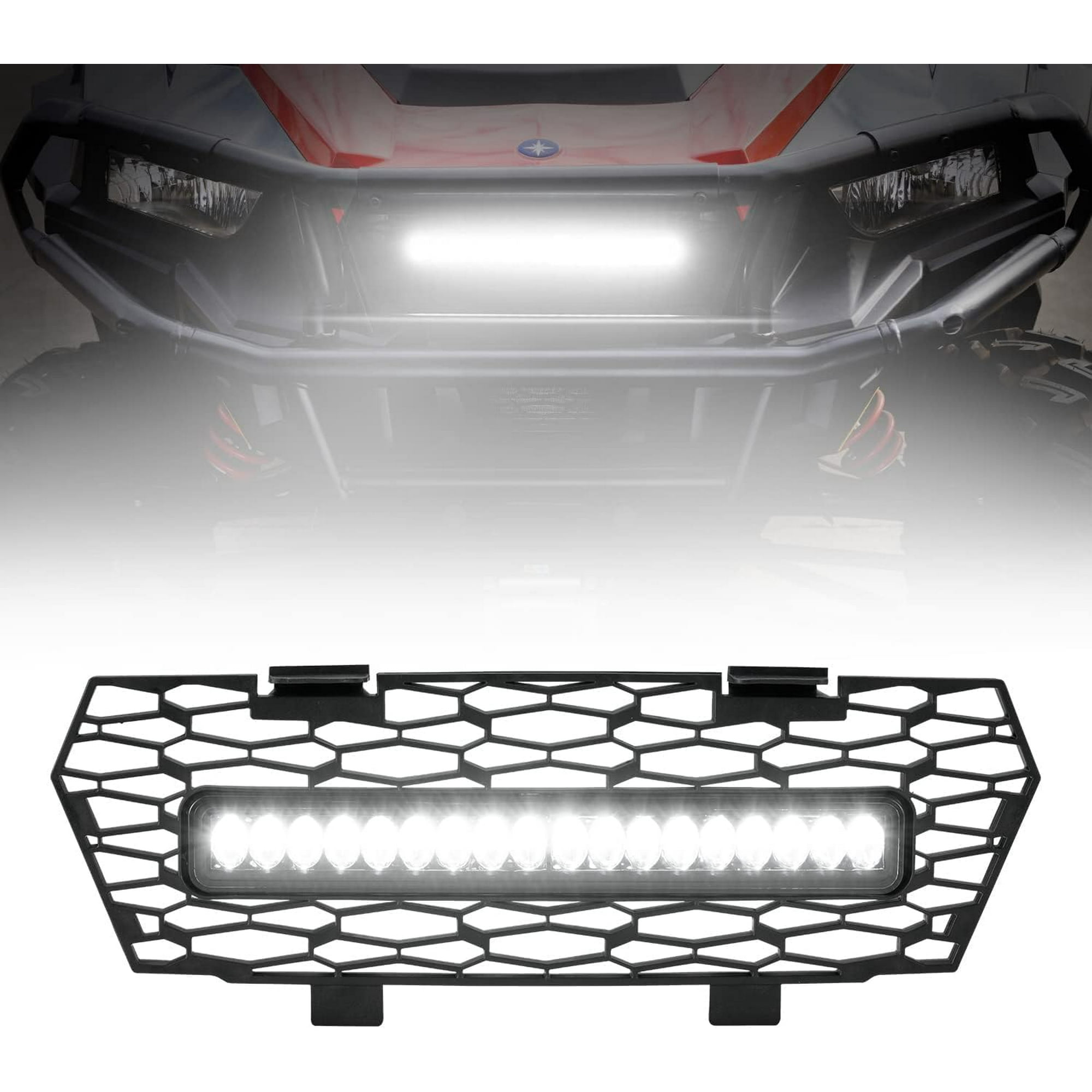 Click here for A & Utv Pro Mesh Grille With Led Light Bar For 202... prices