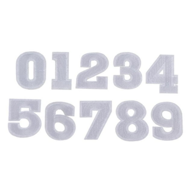 Numbers 0---on Patches Applique Accessories Hand Embroidered Patches ...