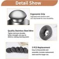 6Pcs Steel Wool Scrubber with Replacement Wire Pads Set, Stainless ...