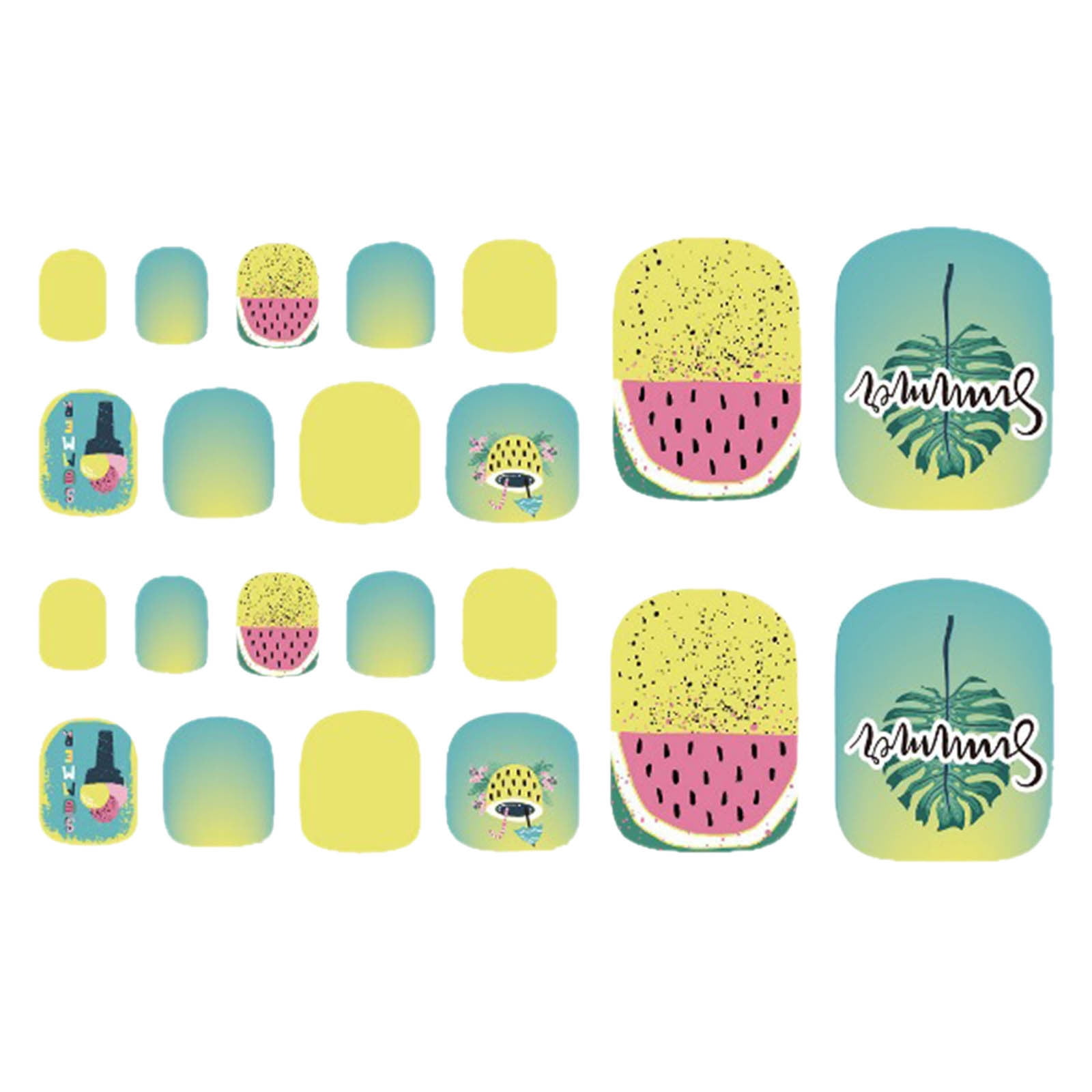 KIHOUT New Foot Stickers Summer Cool Fashion Stickers Hawaiian Pattern ...