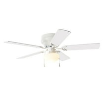 Mainstays 42 Inch Hugger Indoor Ceiling Fan with Light Kit, Black, 4 ...