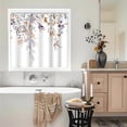 2026 New Arrival Watercolor Purple Eucalyptus Waterproof Short Bathroom ...