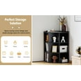 Wooden Corner Cabinet with USB Ports and Outlets, Corner Cube Toy ...