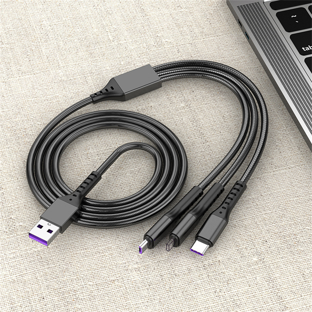 66w 5a 3 In 1 Usb Cable Super Fast Charging Data Cable for Android ...