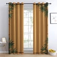 Bamboo Blackout Curtains, Natural Botanical Window Drapes for Bedroom ...