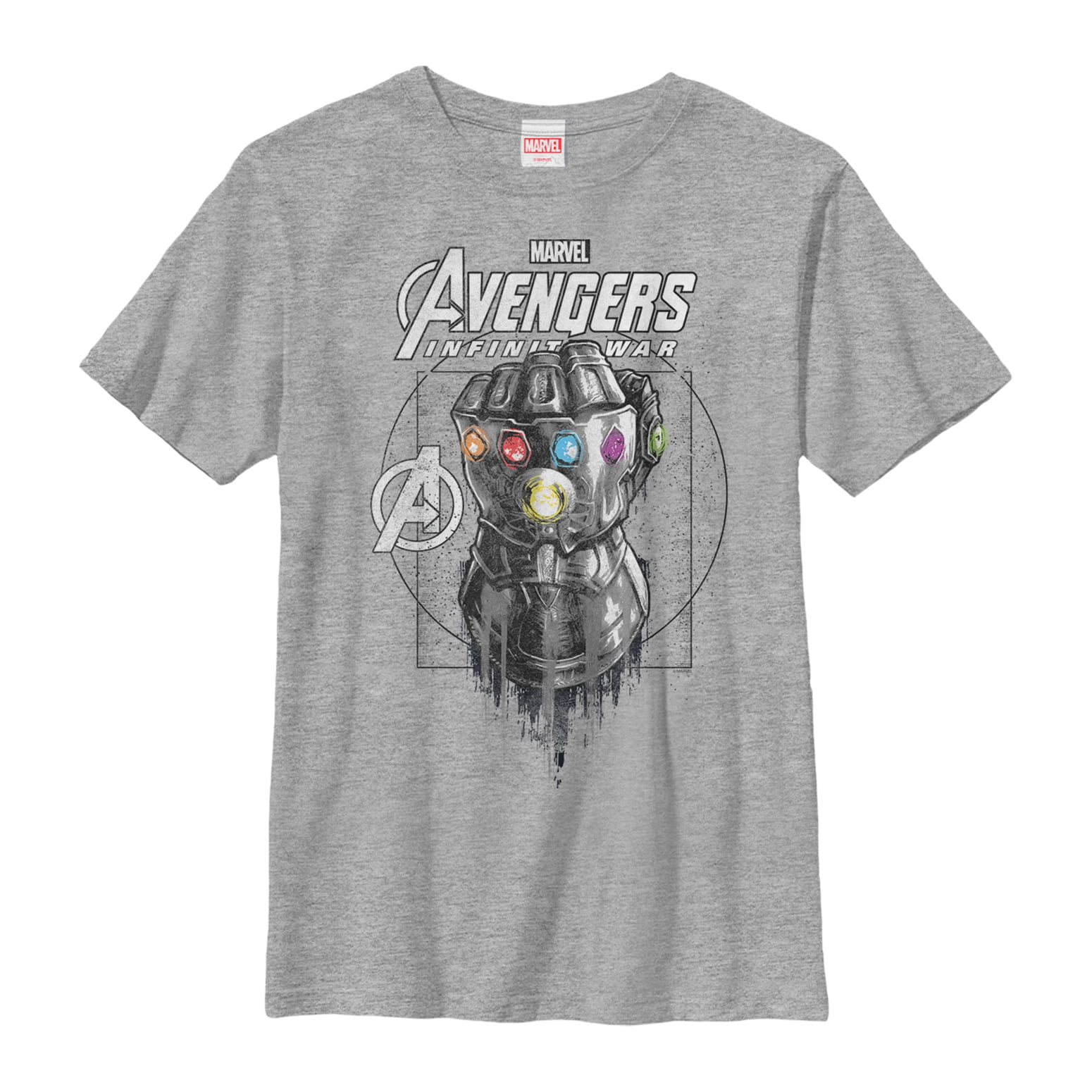 Boy's Marvel Avengers: Avengers: Infinity War Gauntlet Drip Graphic Tee ...