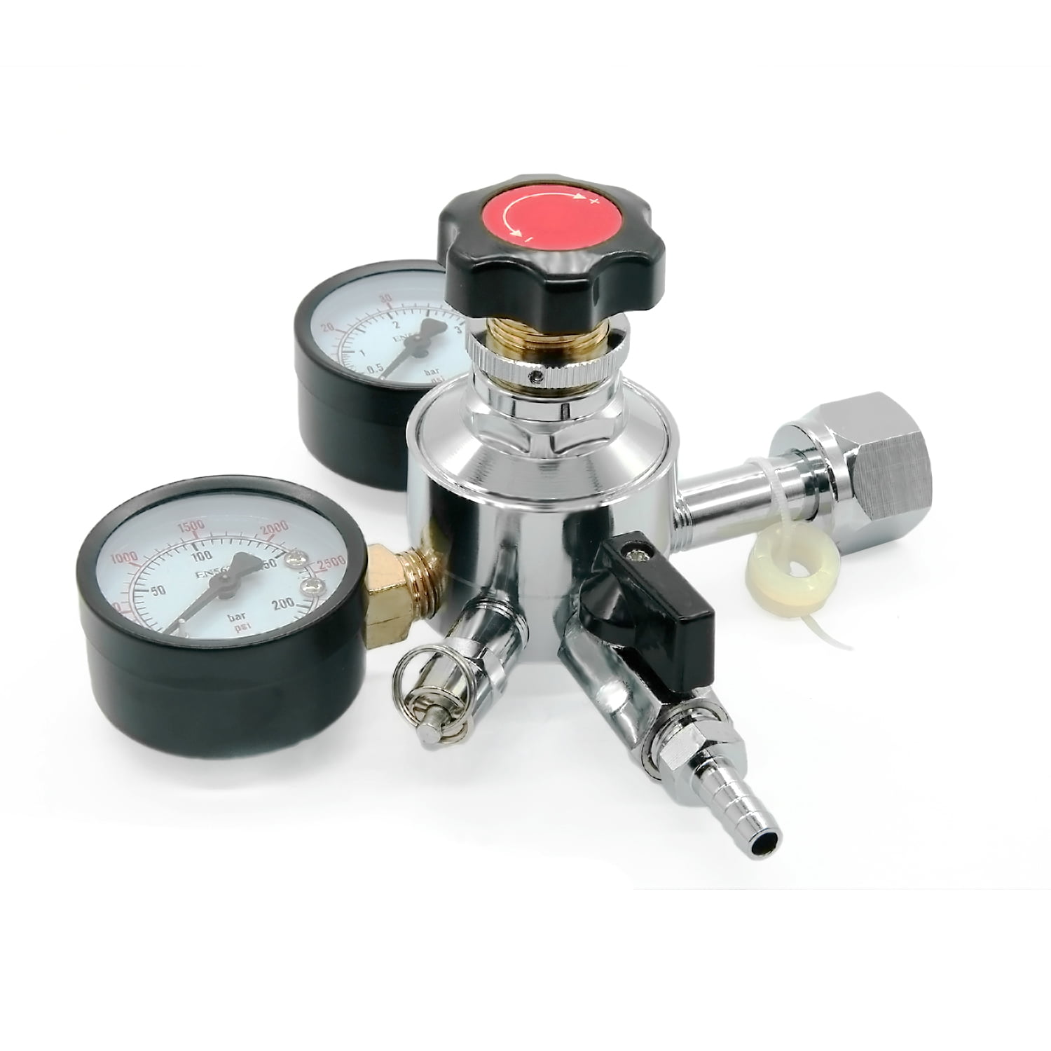 Beer CO2 Keg Regulator Beer Regulator with Safety Pressure Valve CGA ...