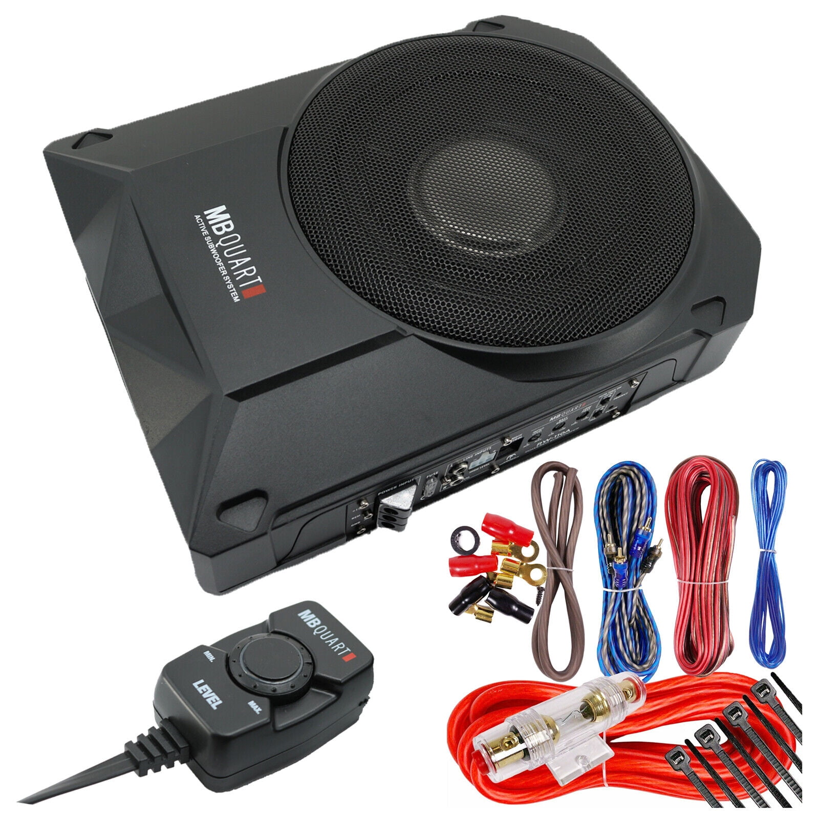 MB Quart RW-110A 10" 800W Compact Amplified Automotive Subwoofer Kit ...
