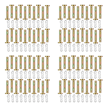 160 Pieces Shear Pins and Cotter Pins 738-04124 and 714-04040 ...