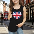 BOOMNY Baby Girls Short Sleeve T-Shirts Crew Neck British Flag Graphic ...