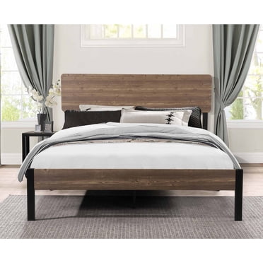Ashley Furniture Trinell Farmhouse Wood Panel Bed, Queen, Brown ...