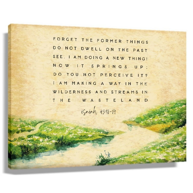 Isaiah 43 18-19 Bible Verse Wall Art Vintage Landscape Posters Giclee ...