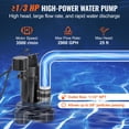 VEVOR Utility Sink Pump, 1/3 HP, 120-Volt, 2900 GPH Flow, 25 ft Head ...