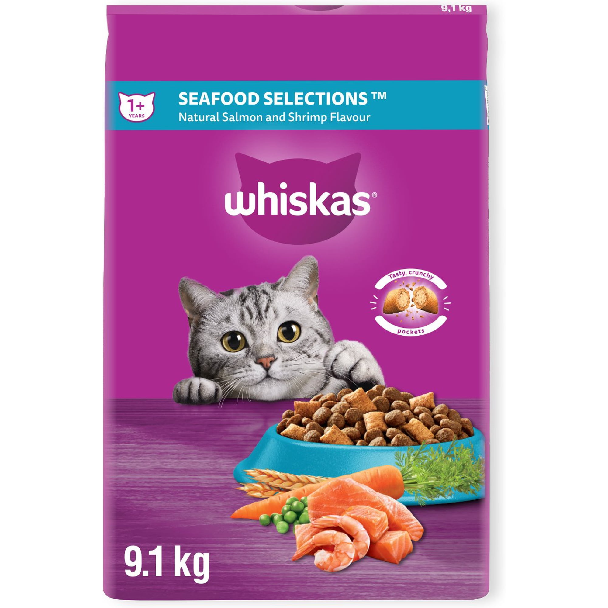 Click here for Whiskas Seafood Selections Salmon & Shrimp Flavour... prices