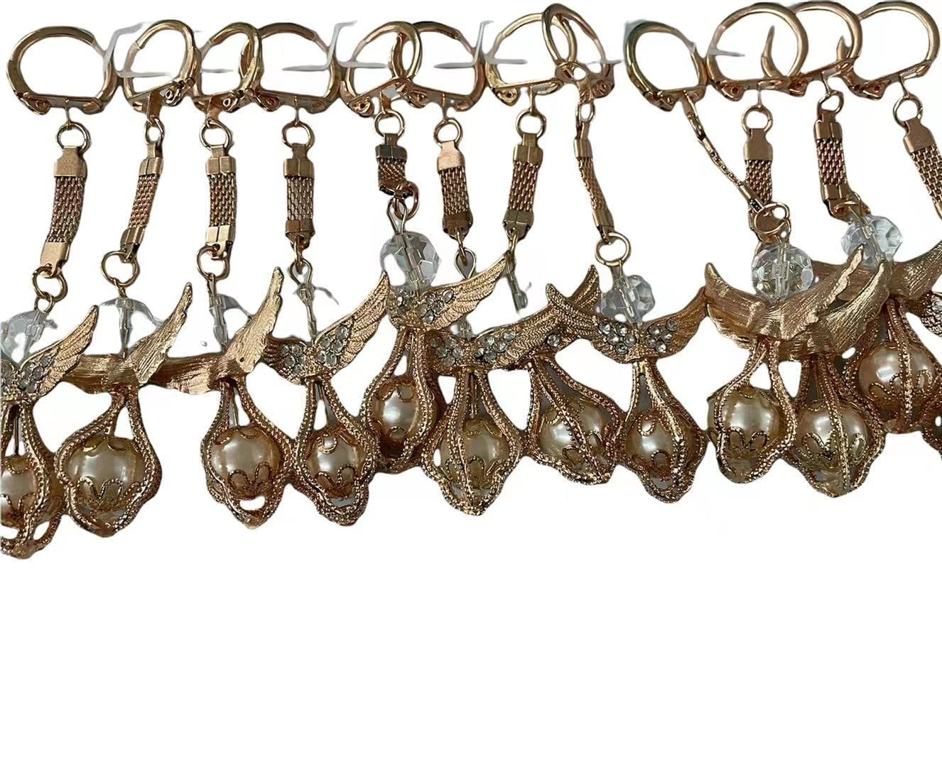 CLGIFT Set of 12 x Rhinestone Angel Keychains Favors Baptism First ...