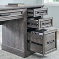 T4TREAM Farmhouse Wood 58" Executive Desk for Home Office, 30" High ...
