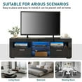Aukfa Modern LED TV Stand for 55 inch TV, High Gloss TV Cabinet for ...