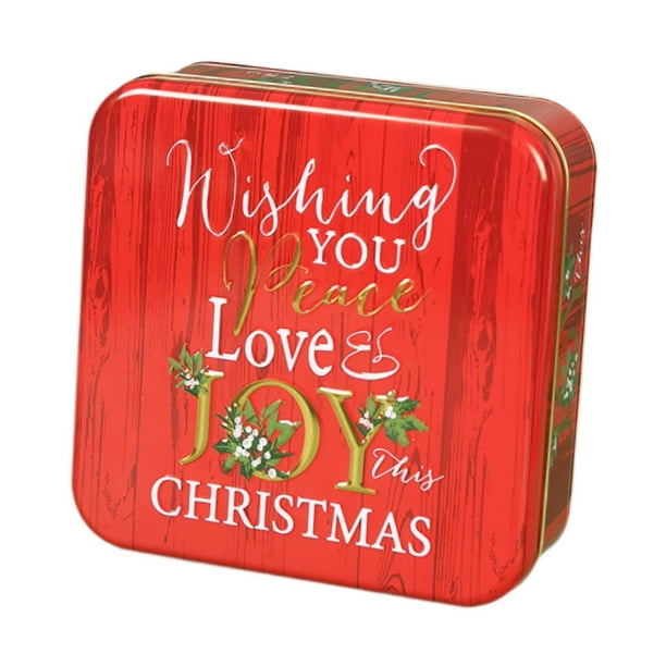 Caja de lata para navideñas, caja de regalo, caja de hojalata de hierro con dibujos animados ...
