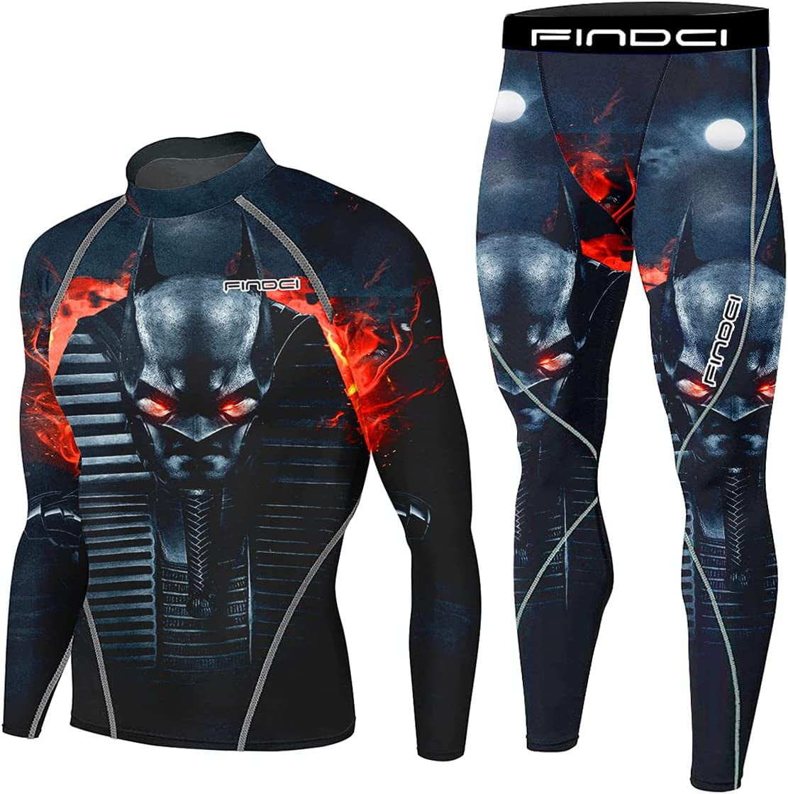 Men's Compression Sportswear Suits Gym Tights Training Boxing Rugby ...