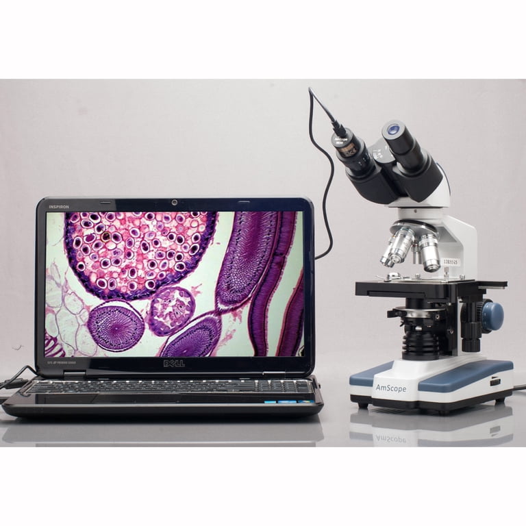 Kids Microscope 40X-1000X All-Metal Optical Lens Compound Microscope ...