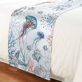 Bed Runner Jellyfish Bedding Scarves Soft Decorative Bed Flag Shell ...
