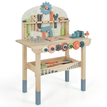 ROBUD Wooden Workbench Tool Set: Children's Workshop Play Table Toy for ...