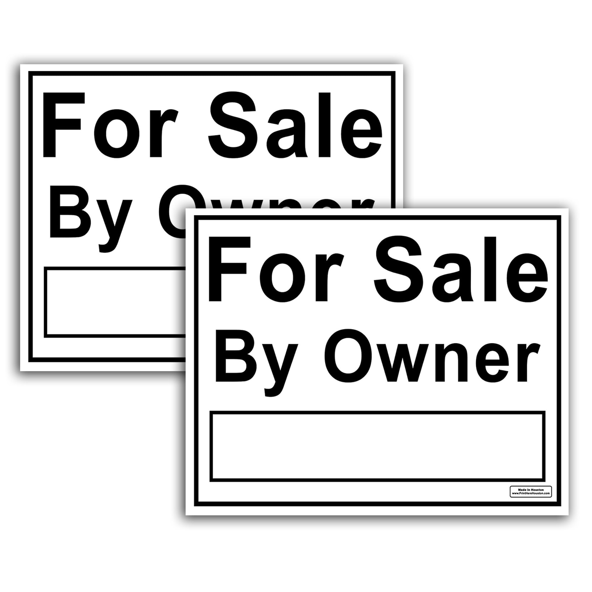 FOR SALE BY OWNER SIgn 24" x 18" - UV Ink Yard Sign - Corrugated ...