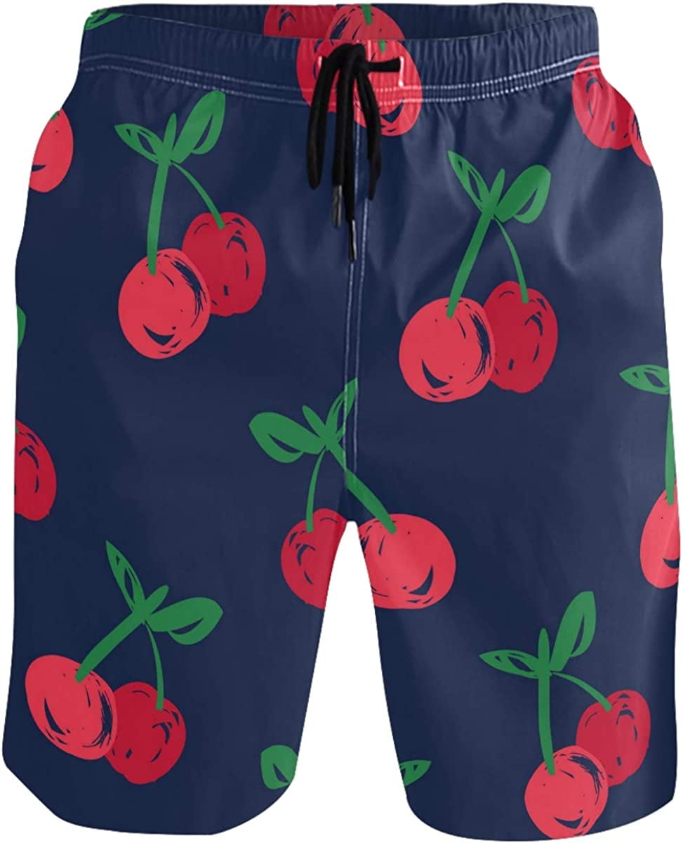 Men's Colorful Cherry Beach Shorts Hot Summer Swim Trunks Sports ...