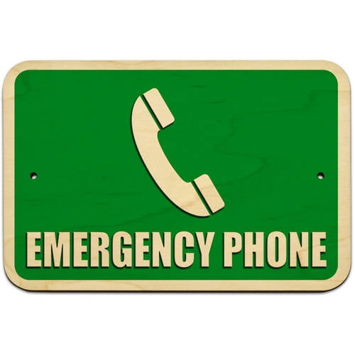 Emergency Phone Sign - Walmart.com