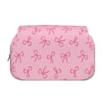 Hirioo Pink Bows for Large Grid Mesh Pencil Case with Zipper Stationery ...