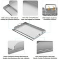 Universal Stainless Griddle Plate with Even Heating Bracing for BBQ ...