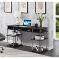 Pemberly Row No-Tools 60-inch Deluxe Student Desk with Shelves in ...