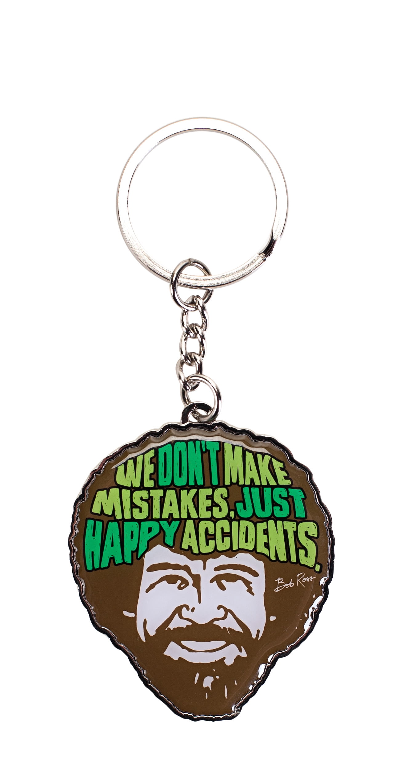 Bob Ross We Don't Make Mistakes Just Happy Accidents Keychain - Walmart.com