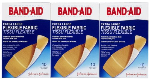 BAND-AID Flexible Fabric Bandages, Extra Large 10 ea - Walmart.com