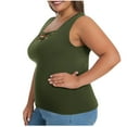 BXINGOHAI Plus Size Tank Top for Women with Shelf Bra Adjustable Wide ...