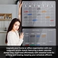 Acrylic Magnetic Calendar for Fridge (16”x12”), Set of 2 Monthly ...