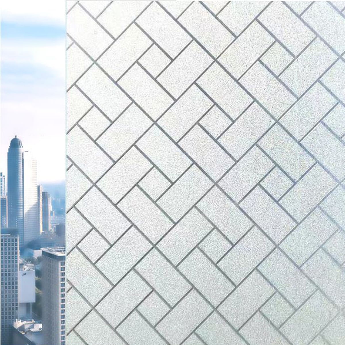 Zctt Back Pattern Window Frosted Glass Stickers Translucent Opaque Bathroom Bathroom Anti-Peeping Film Anti-Glare 60*200cm