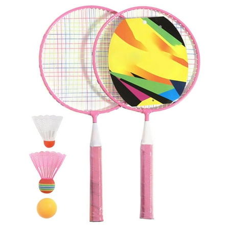 Kindergarten Indoor Outdoor Kids Badminton Set With Rackets Balls Sport ...