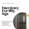 ADA CENTRAL SIGNS - 6" X4" Emergency Exit Only Sign - ADA Compliant ...