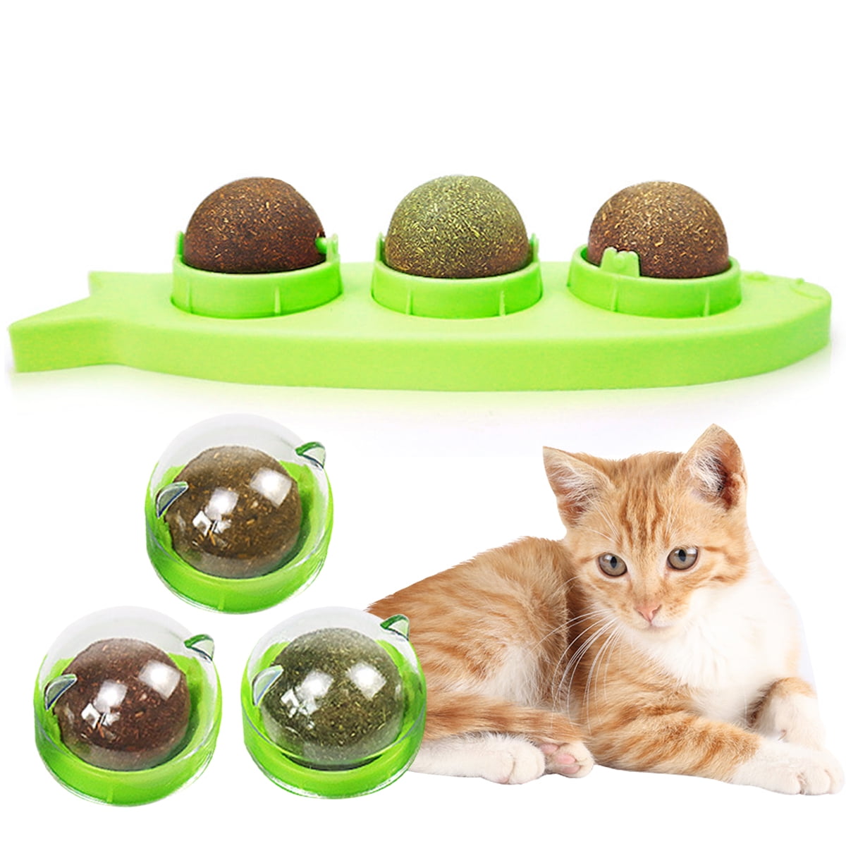 Niyofa Natural Catnip Wall Balls 3 In 1 Catnip Edible Balls Rotatable ... Niyofa Natural Catnip Wall Balls 3 In 1 Catnip Edible Balls Rotatable ...