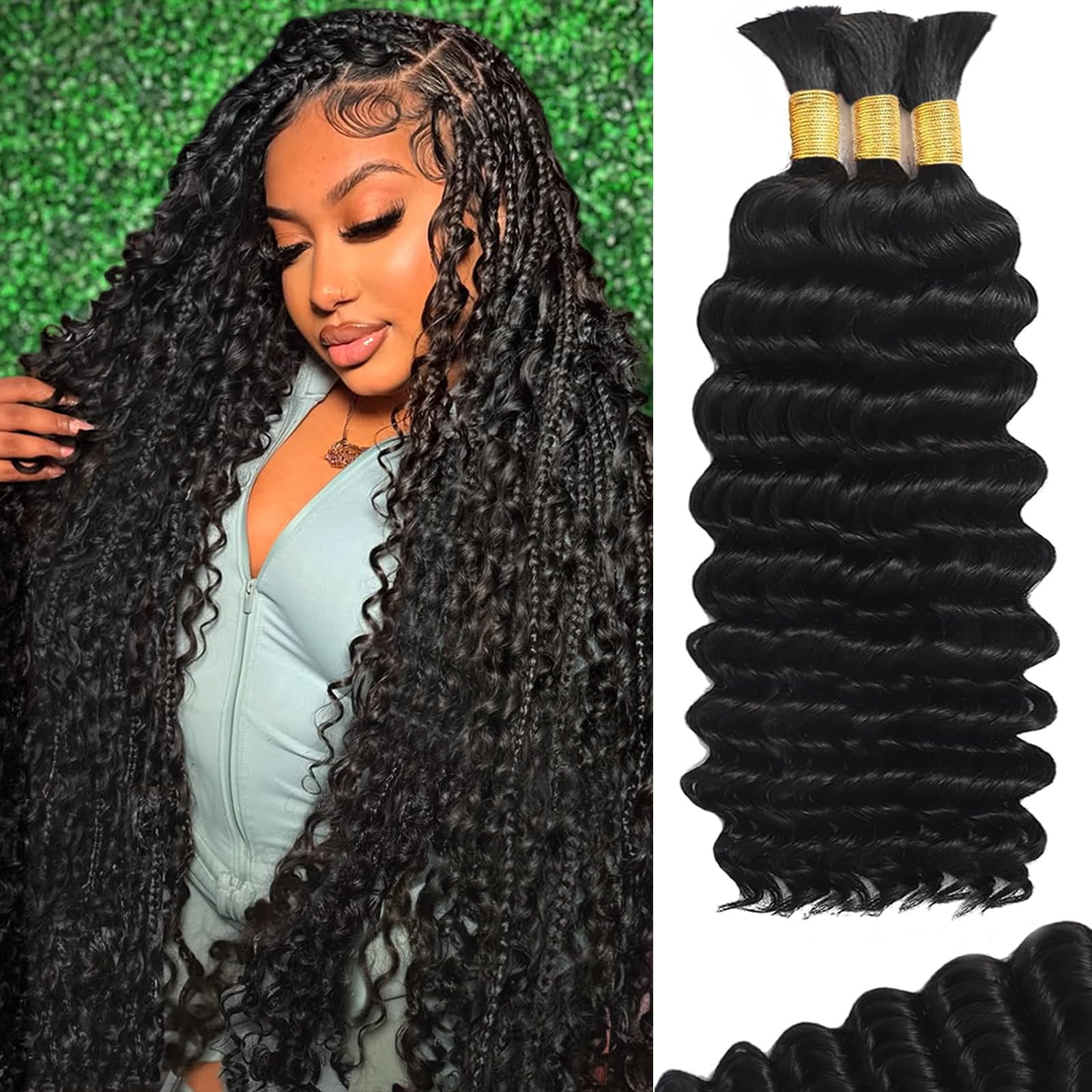 Click here for Toijoi Human Braiding Hair For Boho Braids 120g 20... prices