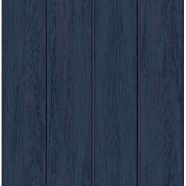 NextWall Navy Blue Wood Panel Peel and Stick Wallpaper - Walmart.com