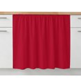 Cabinet Curtains 10"W x 11"L, Pure Red Sink Skirt for Bathroom Kitchen ...