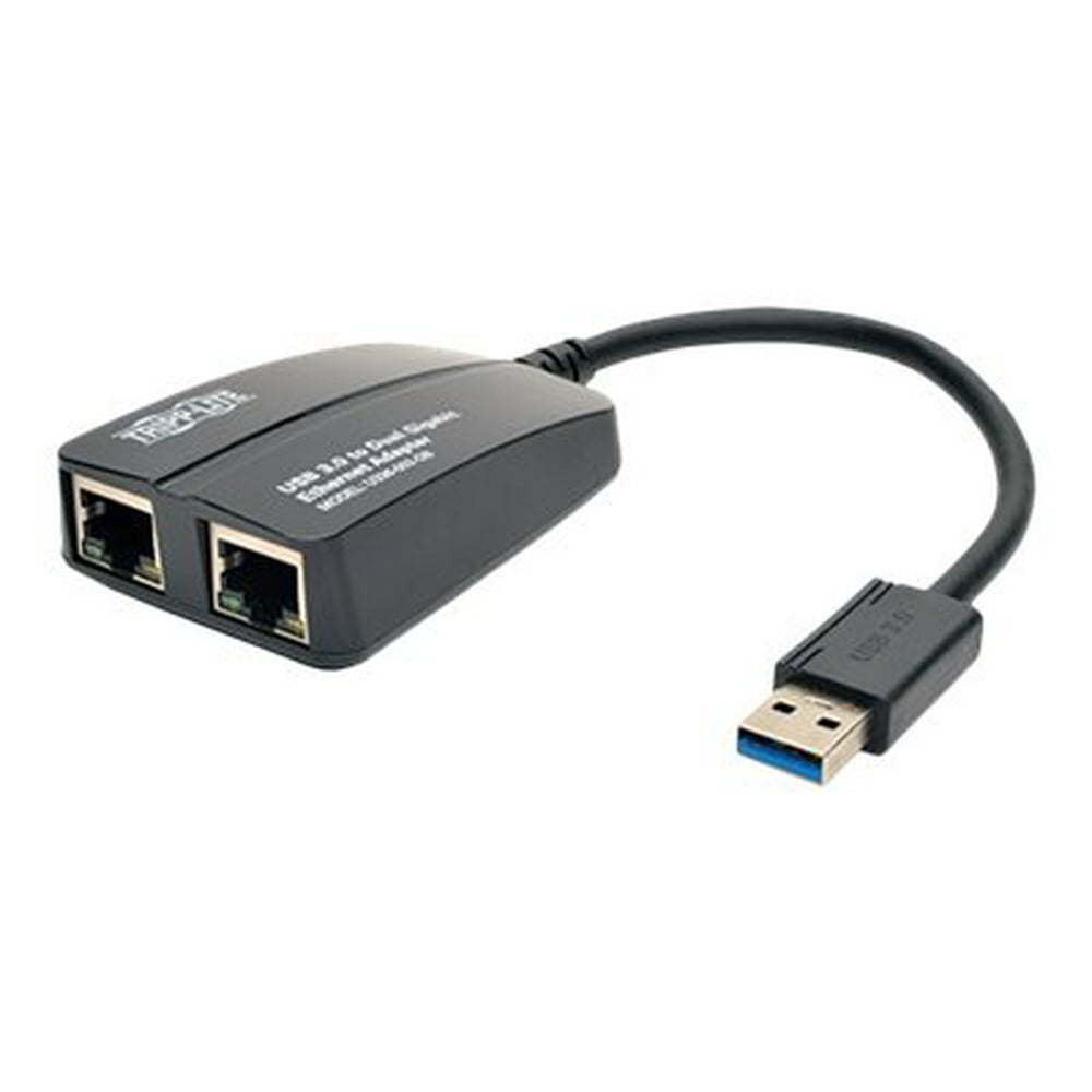 Tripp Lite USB 3.0 to Dual Port Gigabit Ethernet Adapter RJ45 10/100 ... Tripp Lite USB 3.0 to Dual Port Gigabit Ethernet Adapter RJ45 10/100 ...