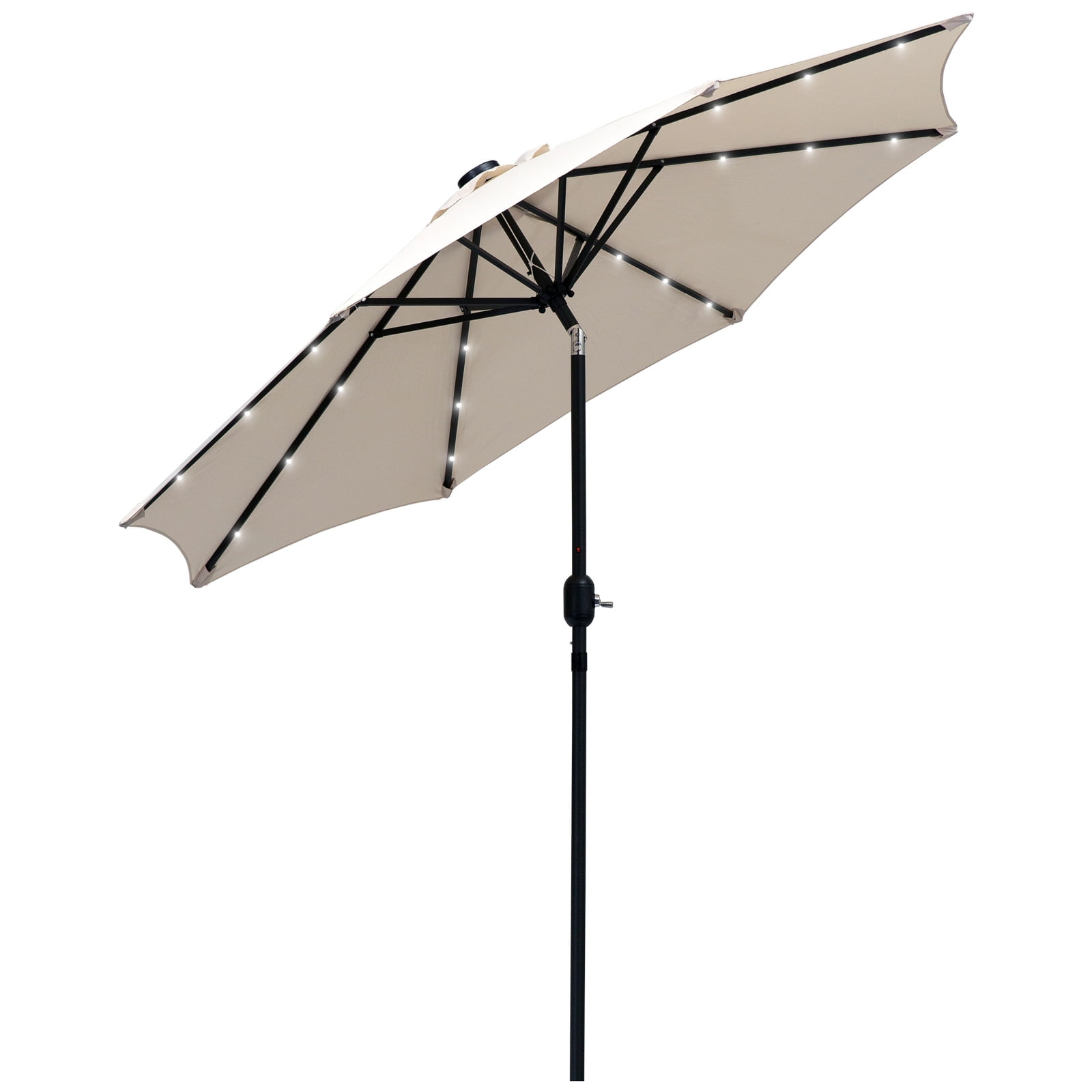 Click here for Outsunny 9ft Solar Patio Umbrella With Led Lights... prices