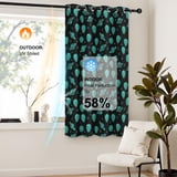 Alien and Planet Black Pattern Blackout Curtains,Triple Weaved Fabric ...