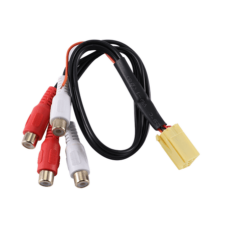 Youkk AUX Adapter 6 Pins Car Audio Cable Adapter 4 RCA Automobile Audio ...