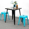 18 Inch Industrial Metal Stools Set of 2, Stackable Classroom Stools ...