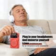 Portable AM FM Pocket Radio with Flashlight, Headphone Jack & Back Clip ...