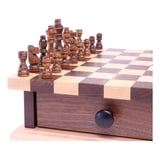 AmishToyBox.com Deluxe Chess/Checkers Wooden Game Board Set - with ...